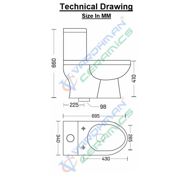 Buy Belmonte Floor Mounted One Piece Western Water Closet S/P Trap ...