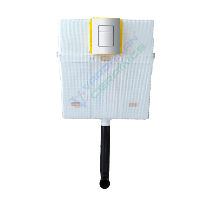 Belmonte Wall Hung Commode Crystal with Concealed Cistern - White