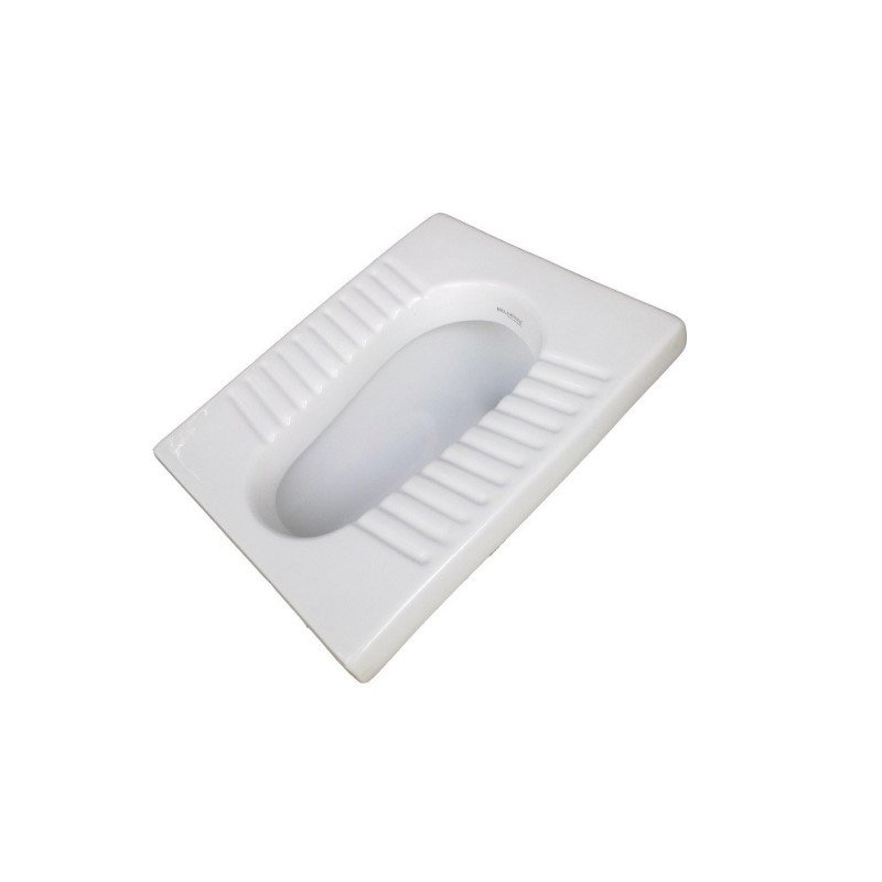 "Belmonte Indian Toilet - Orissa Pan 23", White Ceramic"