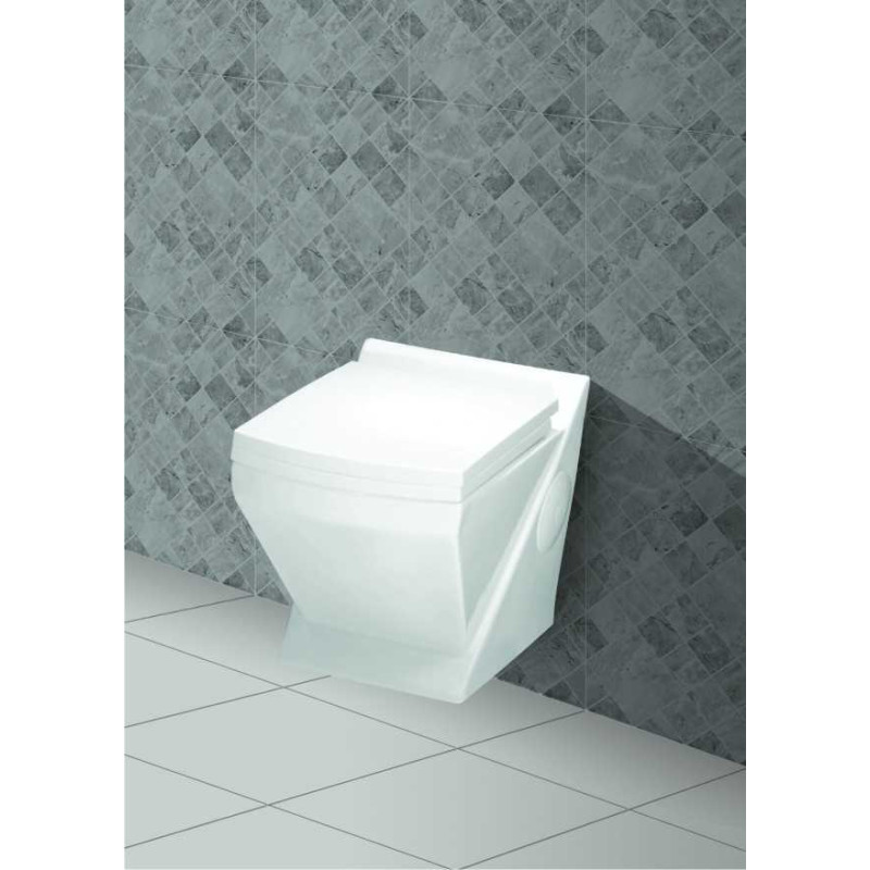 Buy Belmonte Wall Hung Water Closet Crystal With Flush Valve & Soft...