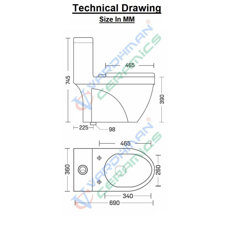 Buy Belmonte One Piece Designer Western Commode Toilet Floor Mounte...